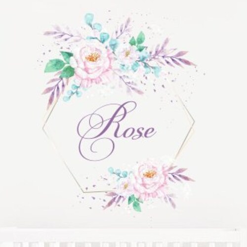 Custom Name Wall Decals/ Gold Frame With Flowers Decals/ - Etsy