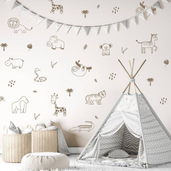 Safari Wall Decal - Etsy