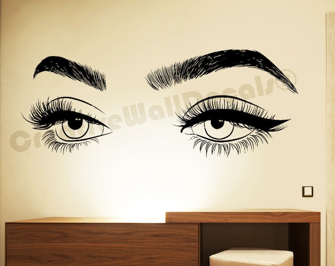 Eyelashes Decal,eyelashes Eye Decal,eyelashes Eye Sticker,girls Eyes ...