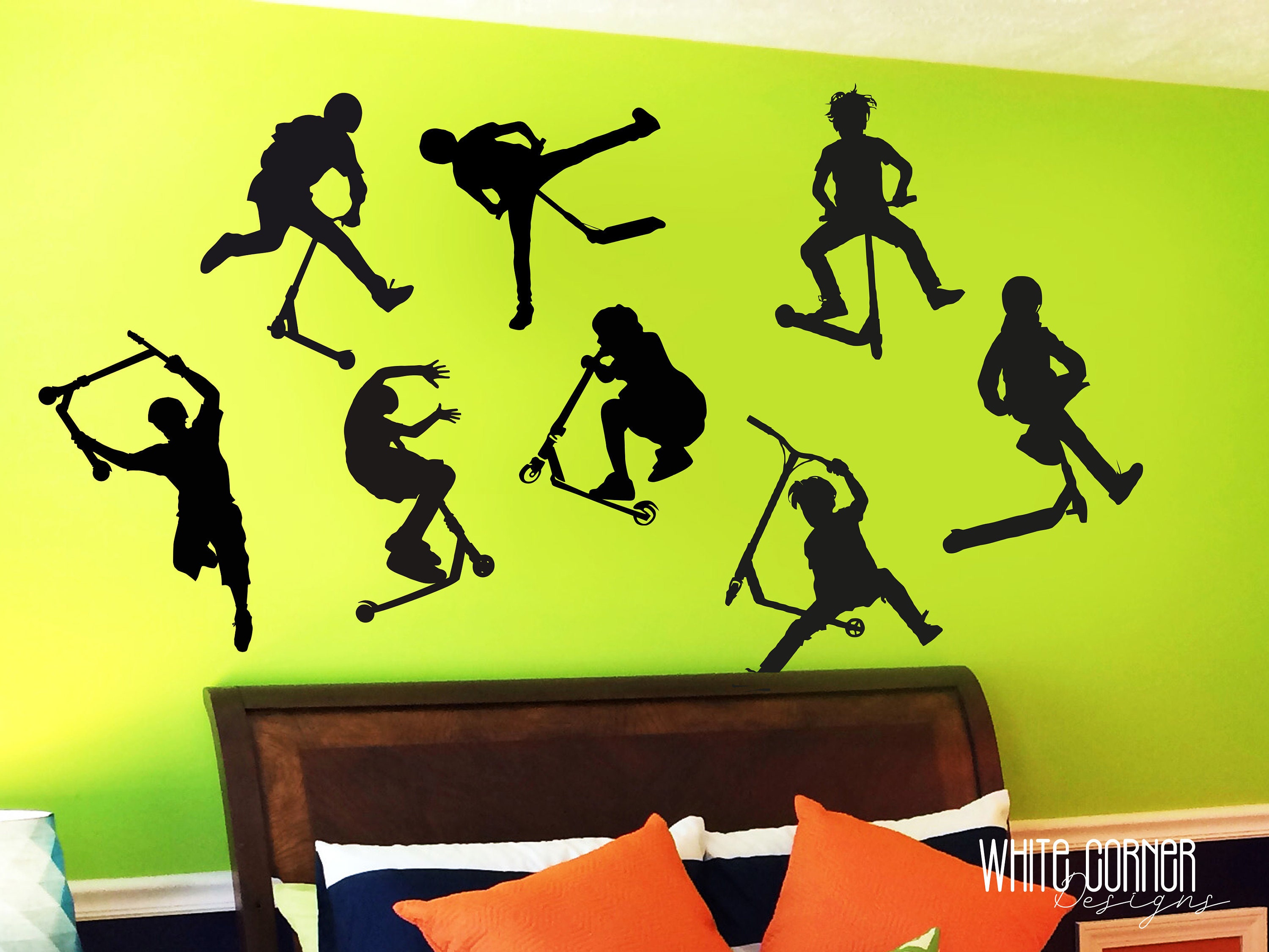 8 Stunt Scooter Stickers Scooter Wall Decal Scooter - Etsy Australia