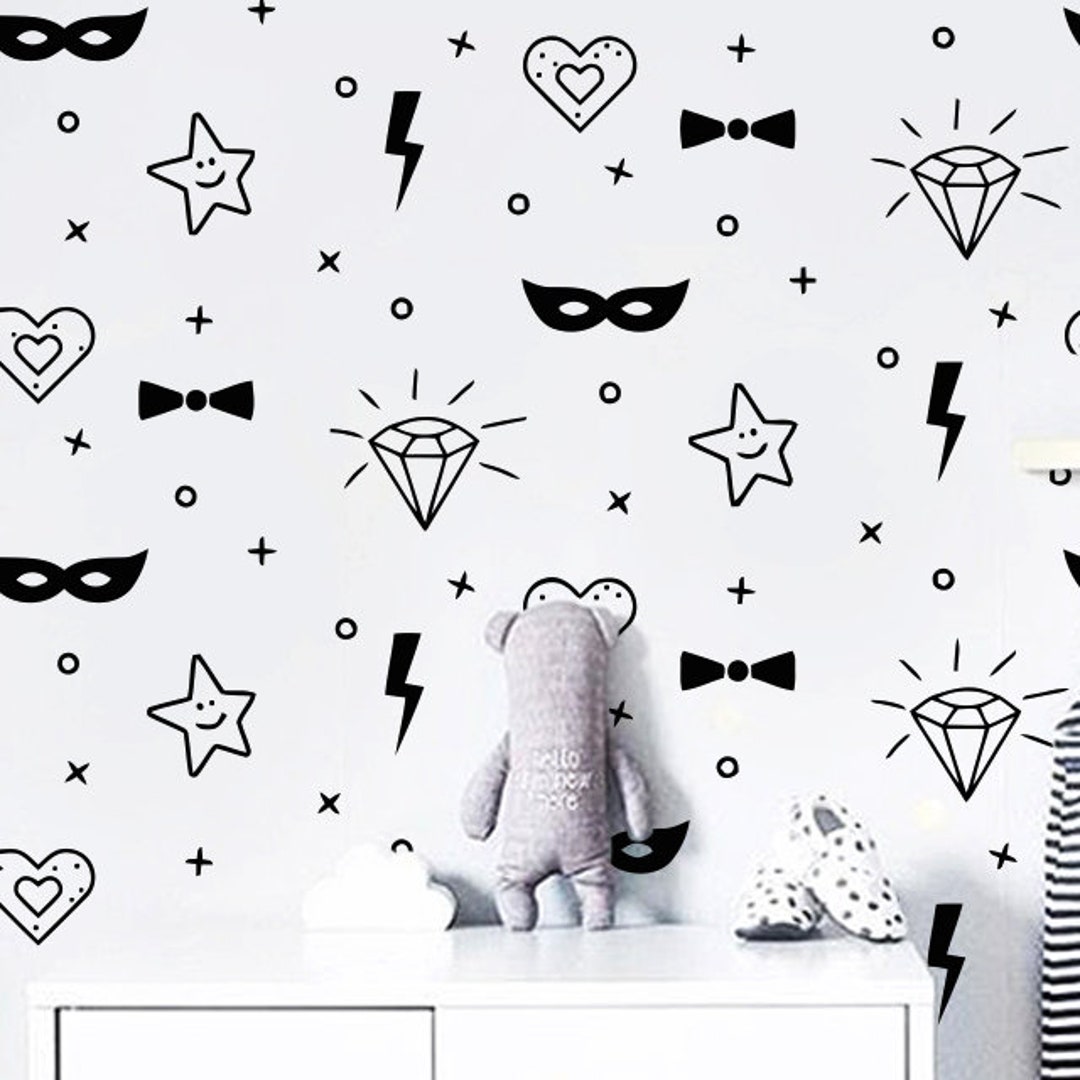 Diamond Wall Decals Scandinavian Set Vinyl Decals, Modern Decals ...