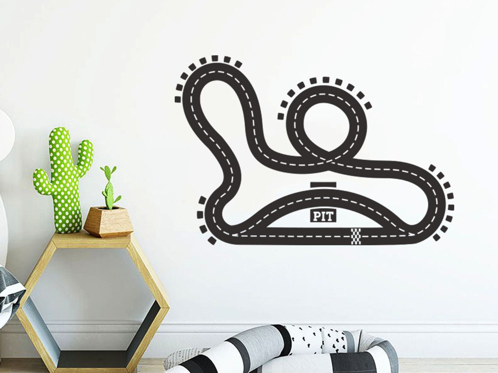 Road Wall Decal Street Race Decal Race Sticker Race Track | Etsy