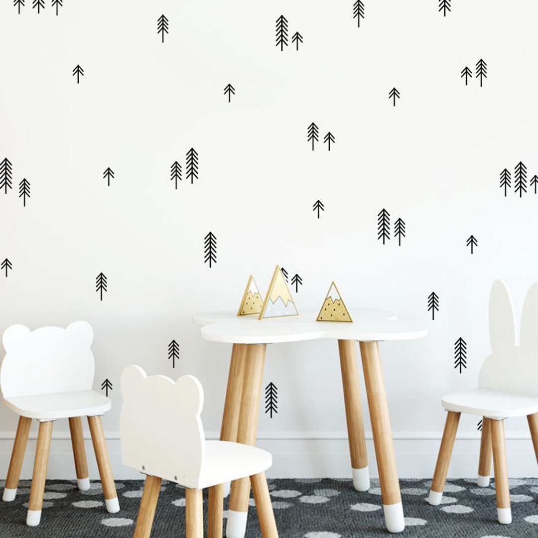 Tree Wall Decals Trees Decals, Trees Wall Sticker, Forest Decals ...
