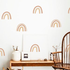 Personalized Boho Muted Rainbow Wall Decals H56 - Etsy