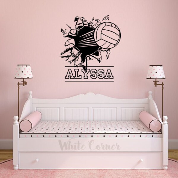 Volleyball Wall Decal - Etsy