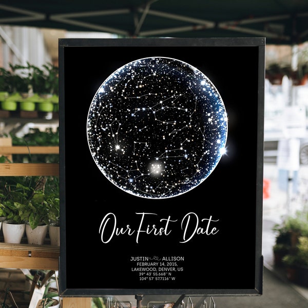 Star Map Decal - Etsy