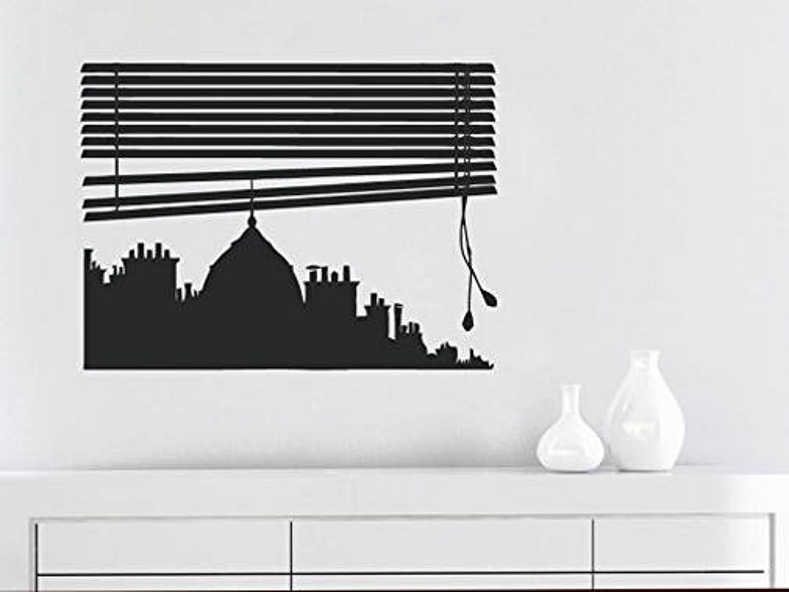 Cwd201 Skyline City Decal Skyline Wall Decal Wall Sticker - Etsy