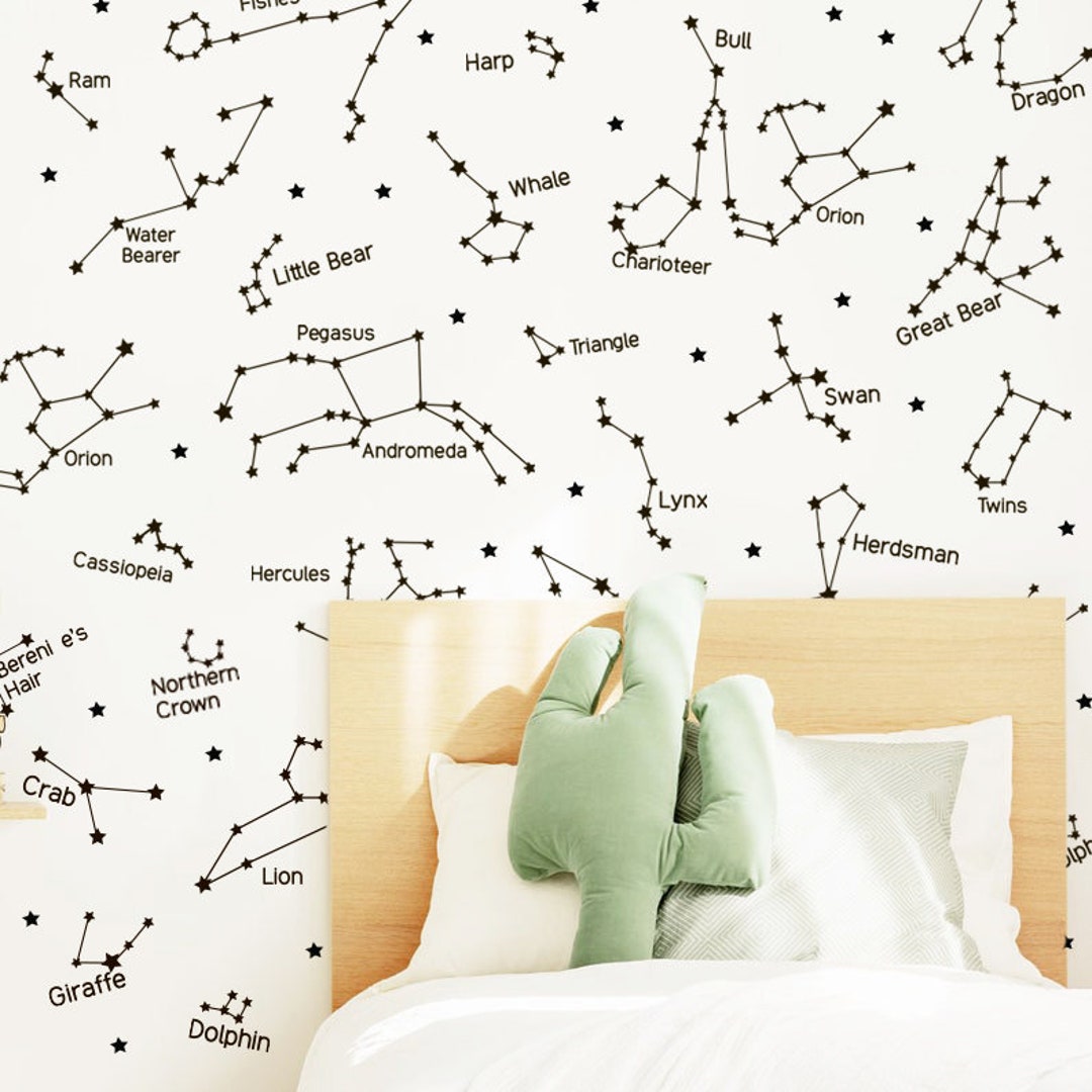 28 Zodiac Constellation Wall Decals Star Decals, Zodiac Gift, Vinyl ...