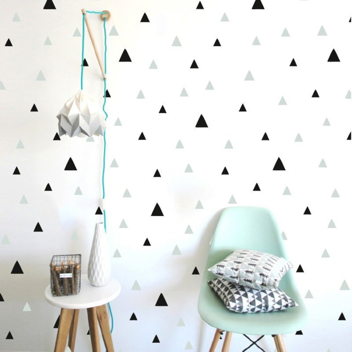 Triangle Wall Decals Triangle Wall Decal Set Vinyl Wall - Etsy