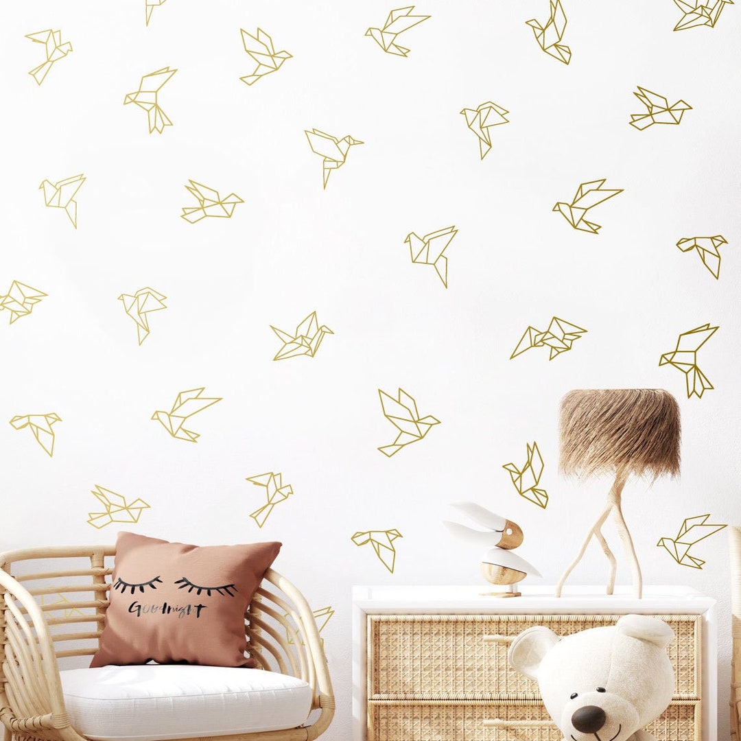 Origami Bird Wall Decals Origami Bird Wall Decal, Birds Wall Sticker ...
