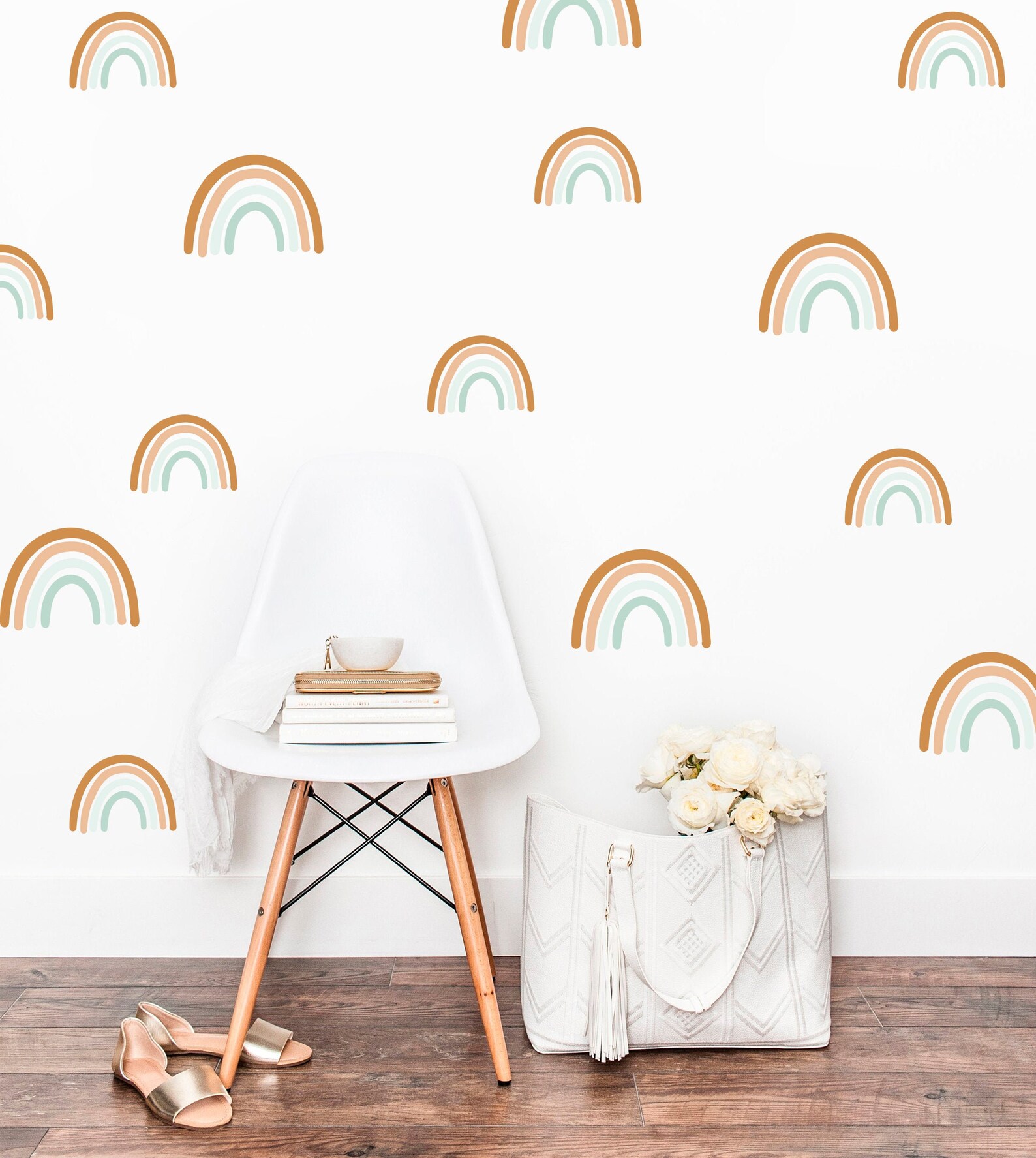 Custom Boho Muted Rainbow Wall Decals h59 | Etsy
