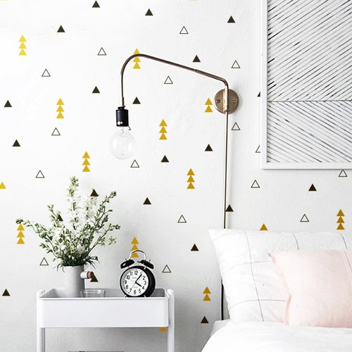 Triangle Wall Decals Triangle Wall Decal Set Vinyl Wall - Etsy