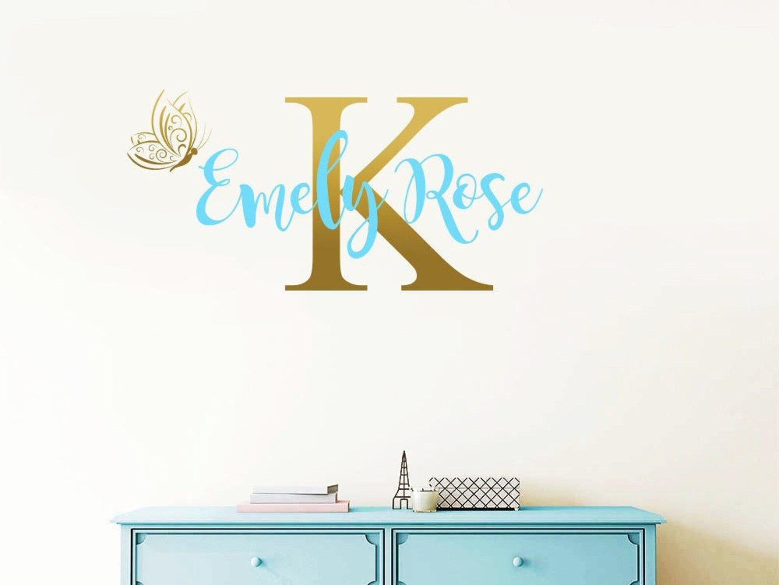 Custom Name Wall Decal Custom Name Decal Monogram Decal - Etsy