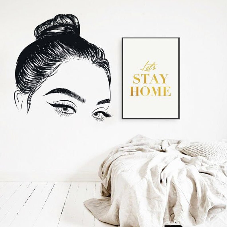 Lashes Wall Decal Eyelashes Wall Decal Eyelashes Sticker - Etsy