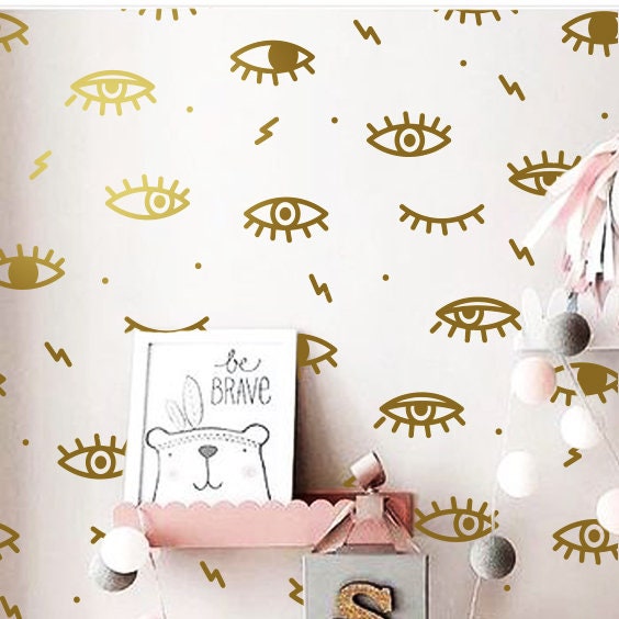 Eye Wall Decal Eyelashes Decal Eyelashes Eye Decal Eyes - Etsy