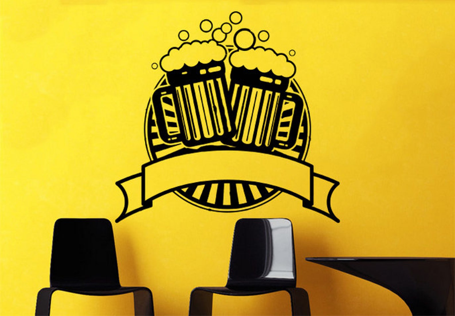 Beer Wall Decal Beer Sticker Mugs of Beer Decal Mugs of - Etsy