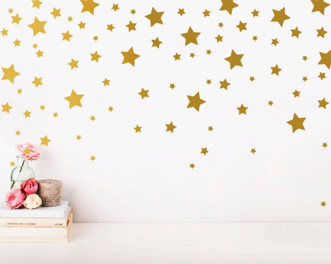 Star Wall Decals Gold Star Decals, Nursery Wall Decals, Star Wall ...