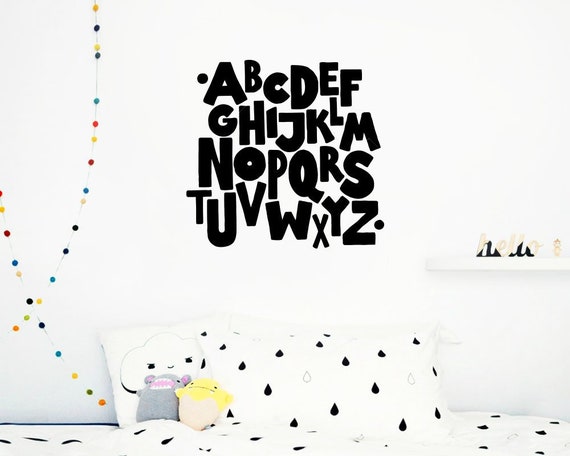 Alphabet Wall Decal Letters Wall Decal Kids Room Decal | Etsy