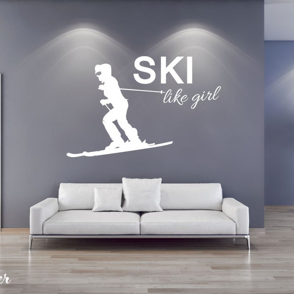 Ski Wall Decal - Etsy