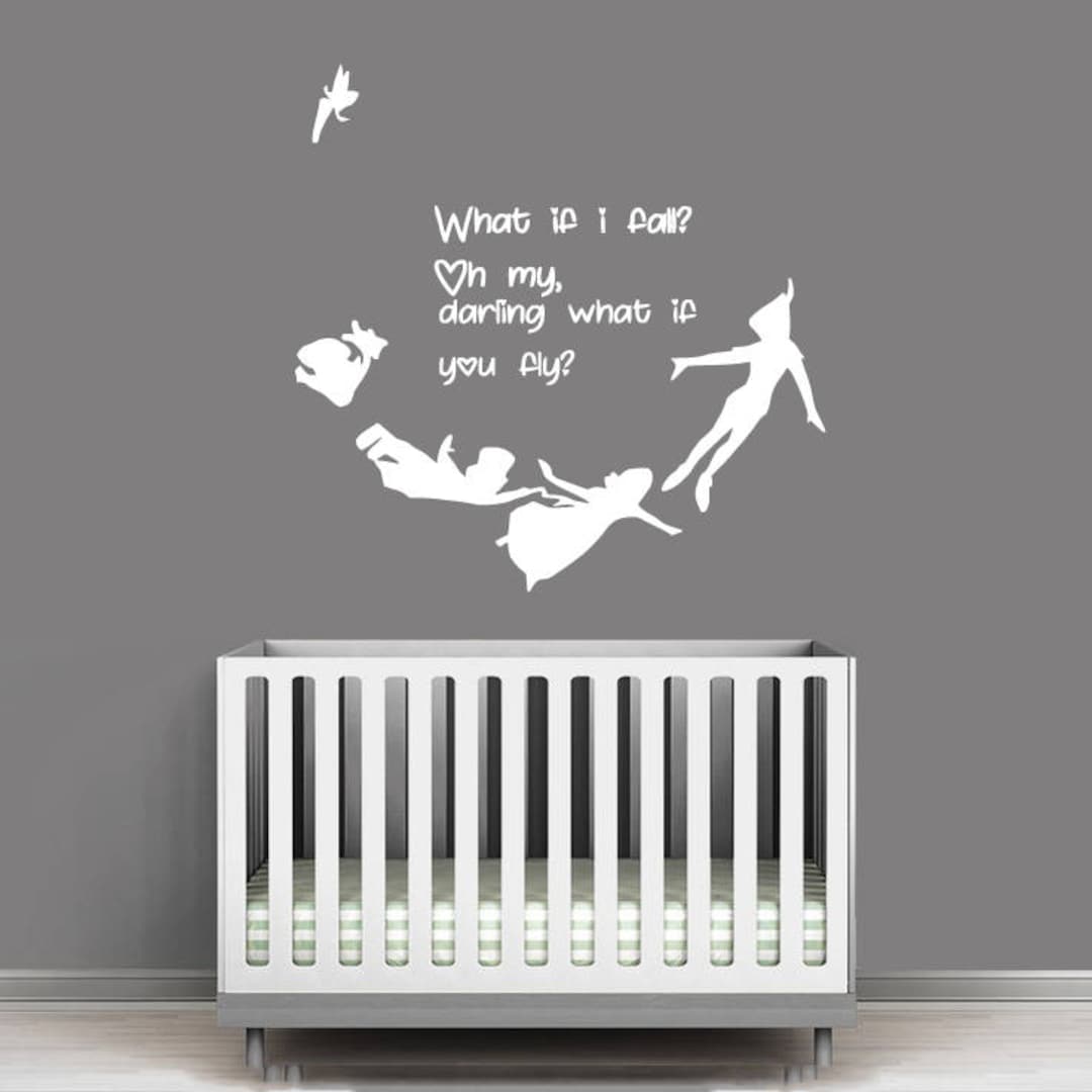 Kau414 Peter Pan Wall Decal, Peter Pan Wall Sticker, Wall Decal Nursery ...
