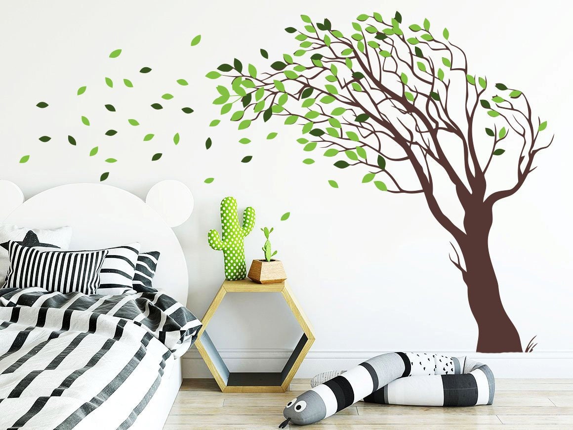 3 Color Tree Forest Wall Decals Tree Wall Decals Forest | Etsy