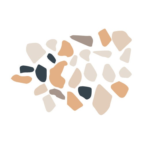 Terrazzo Wall Decals Stones Wall Sticker Terrazzo Sticker - Etsy