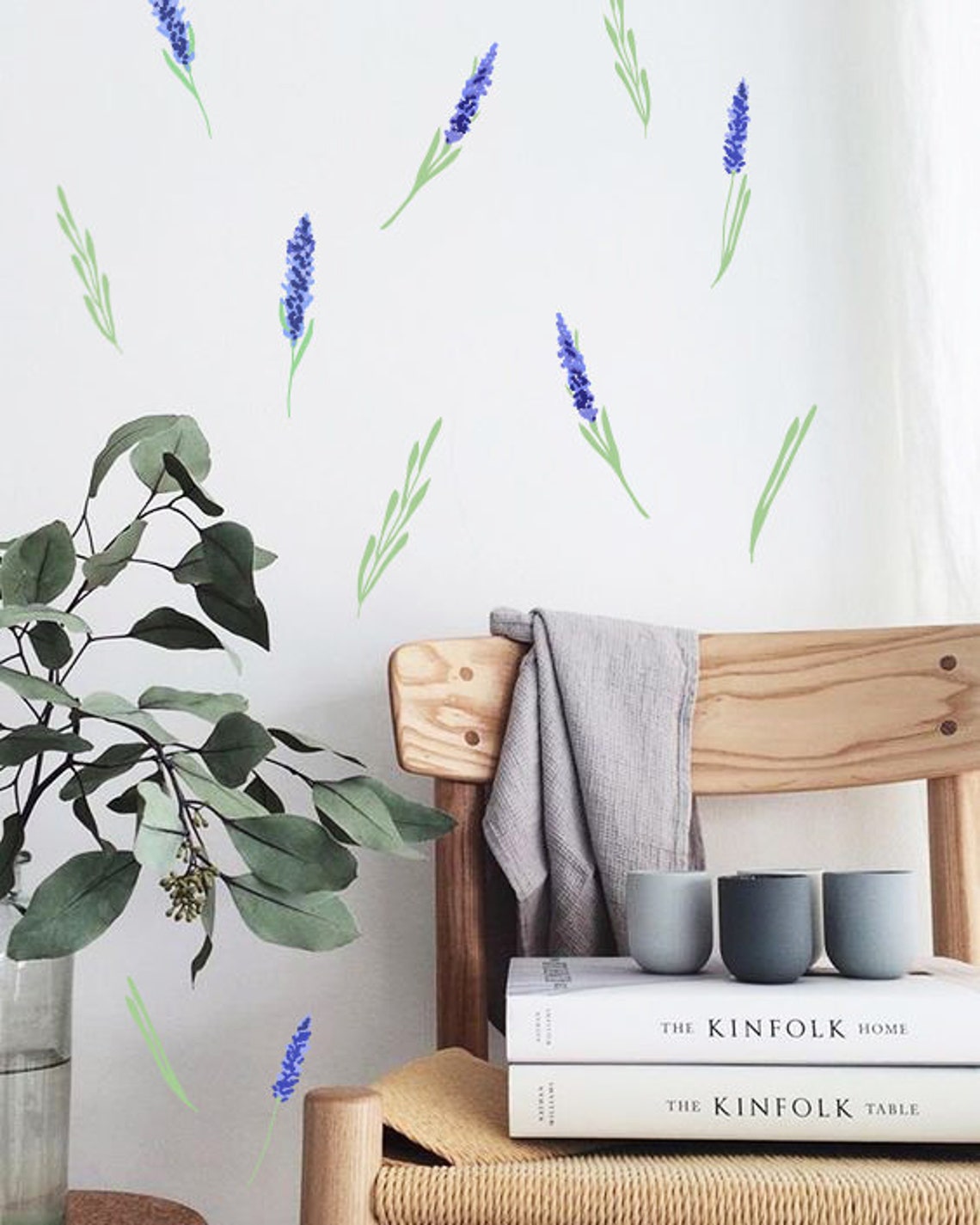 Lavender Wall Decal Wild Flowers Decal Vintage Flower | Etsy