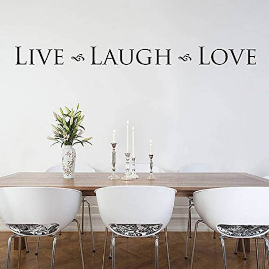 Live Laugh Love Wall Decal Lettering Wall Decal Kitchen Wall - Etsy