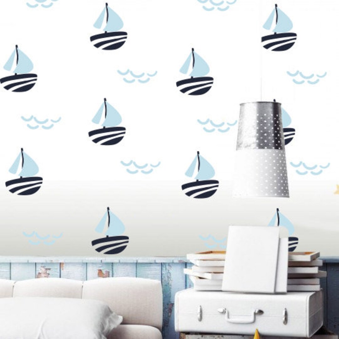 Sail Wall Decals Sailboat Decals, Nautical Decals, Nursery Decals ...