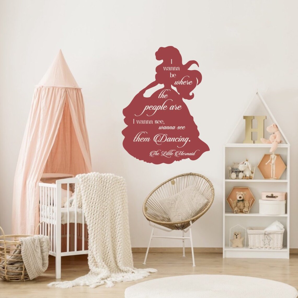 The Little Mermaid Wall Decal Mermaid Wall Decal Characters - Etsy