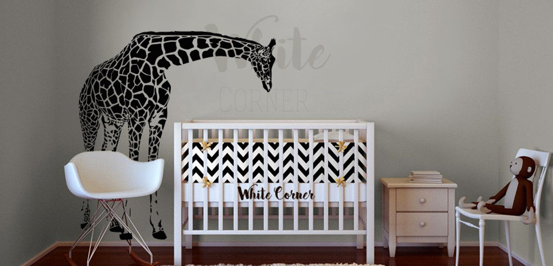 Giraffe Wall Decal Giraffe Wall Sticker Nursery Decor - Etsy