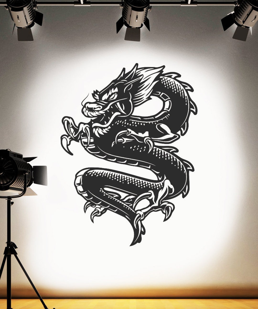 Chinese Dragon Decal Symbol Sticker, Samurai Decal, Ninja Decal, Ninja ...