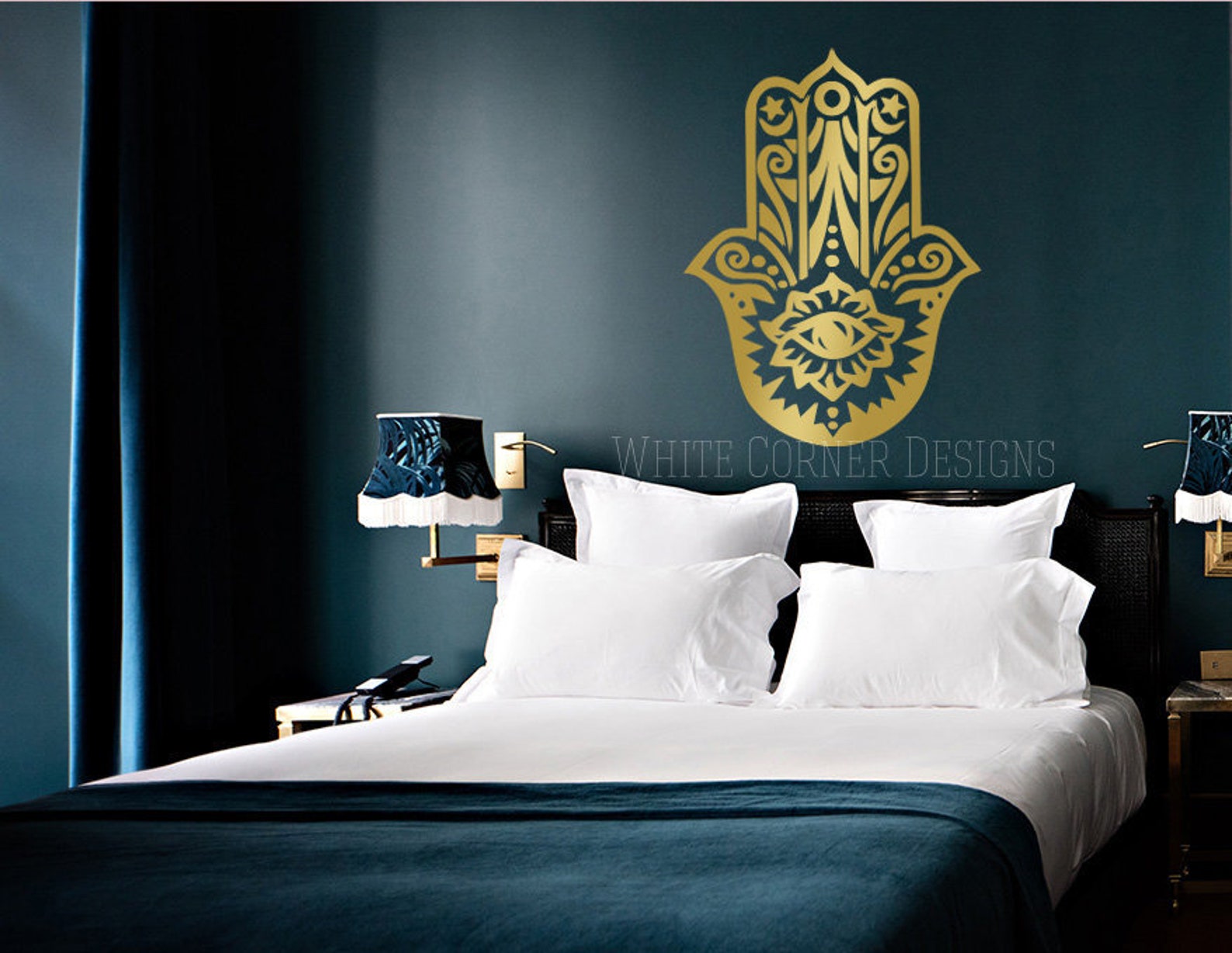 Hamsa Hand Wall Decals Yoga Wall Decal Mandala Decals - Etsy