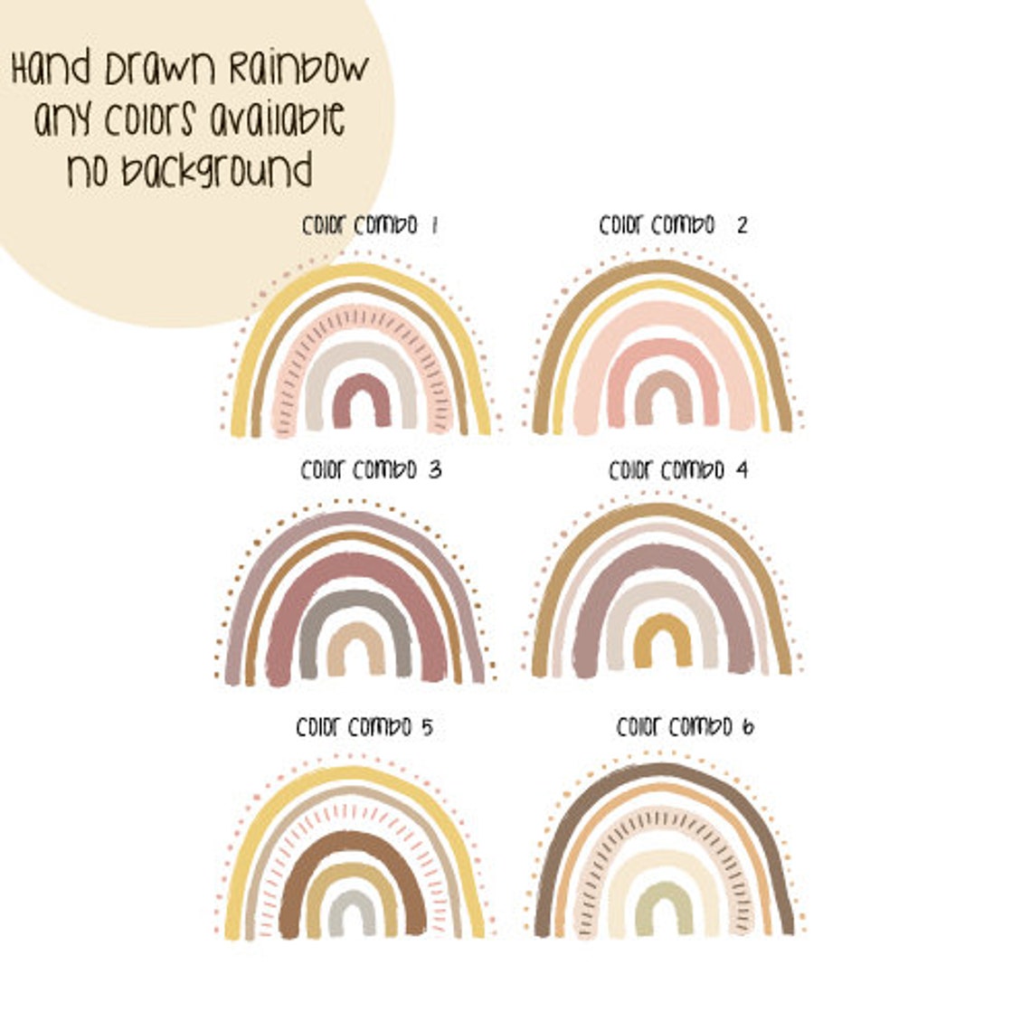 Large Rainbow Wall Decals Hand Drawn Rainbow Wall Sticker - Etsy