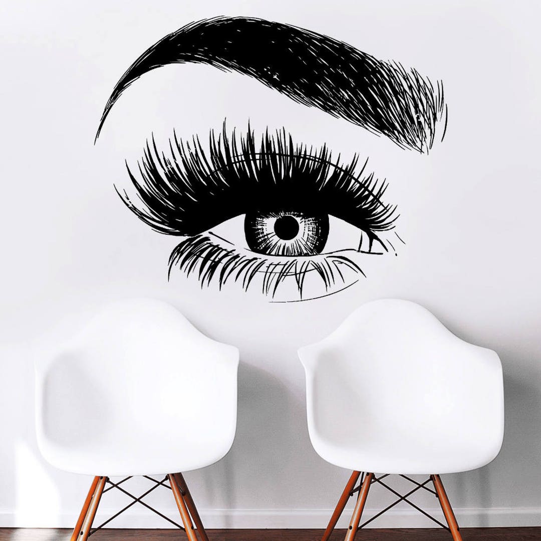Eyelashes Decal,eyelashes Eye Decal,eyelashes Eye Sticker,girls Eyes ...