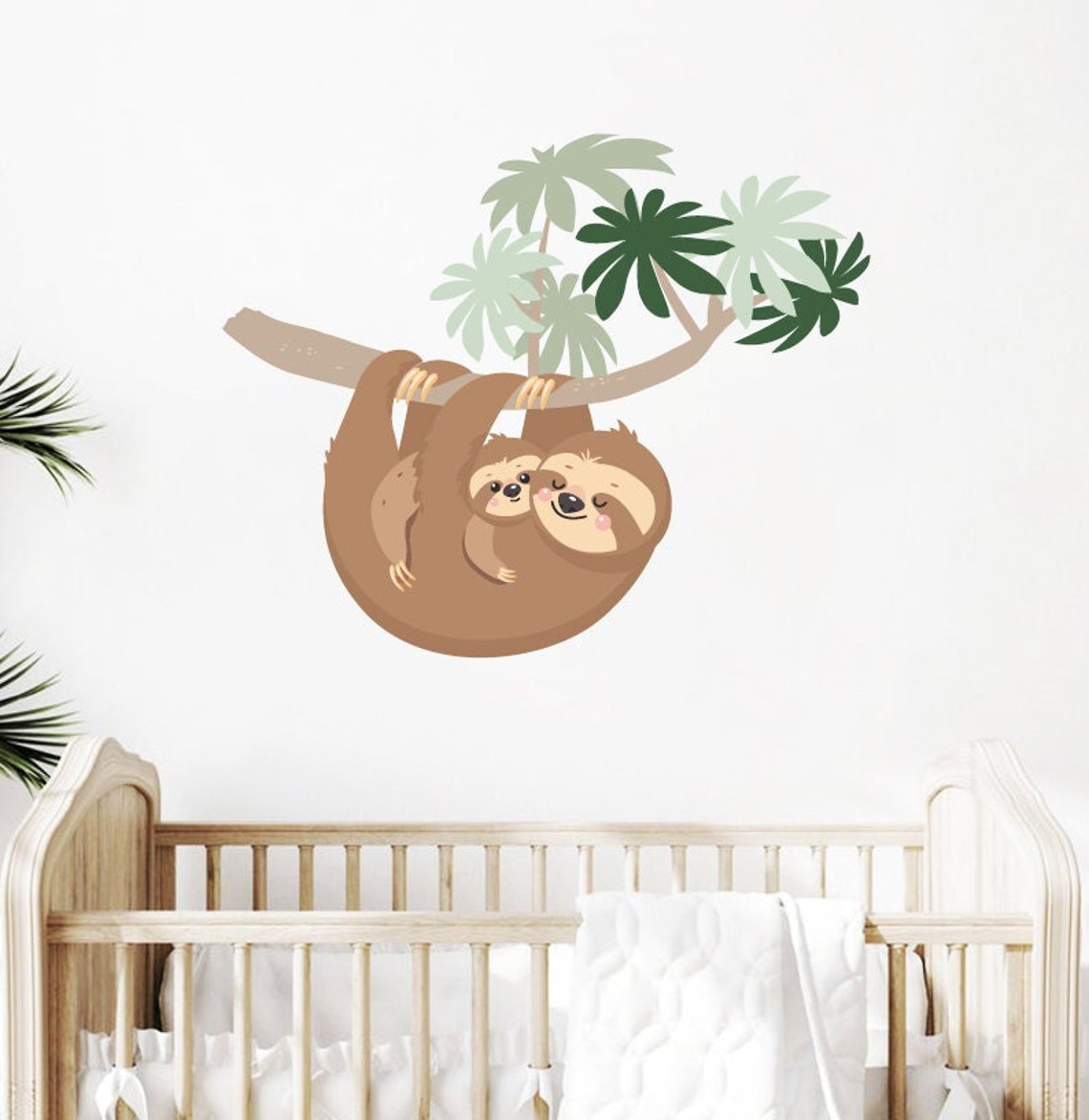 Sloth Wall Decals Jungle Animal Wall Decal Safari Animal - Etsy