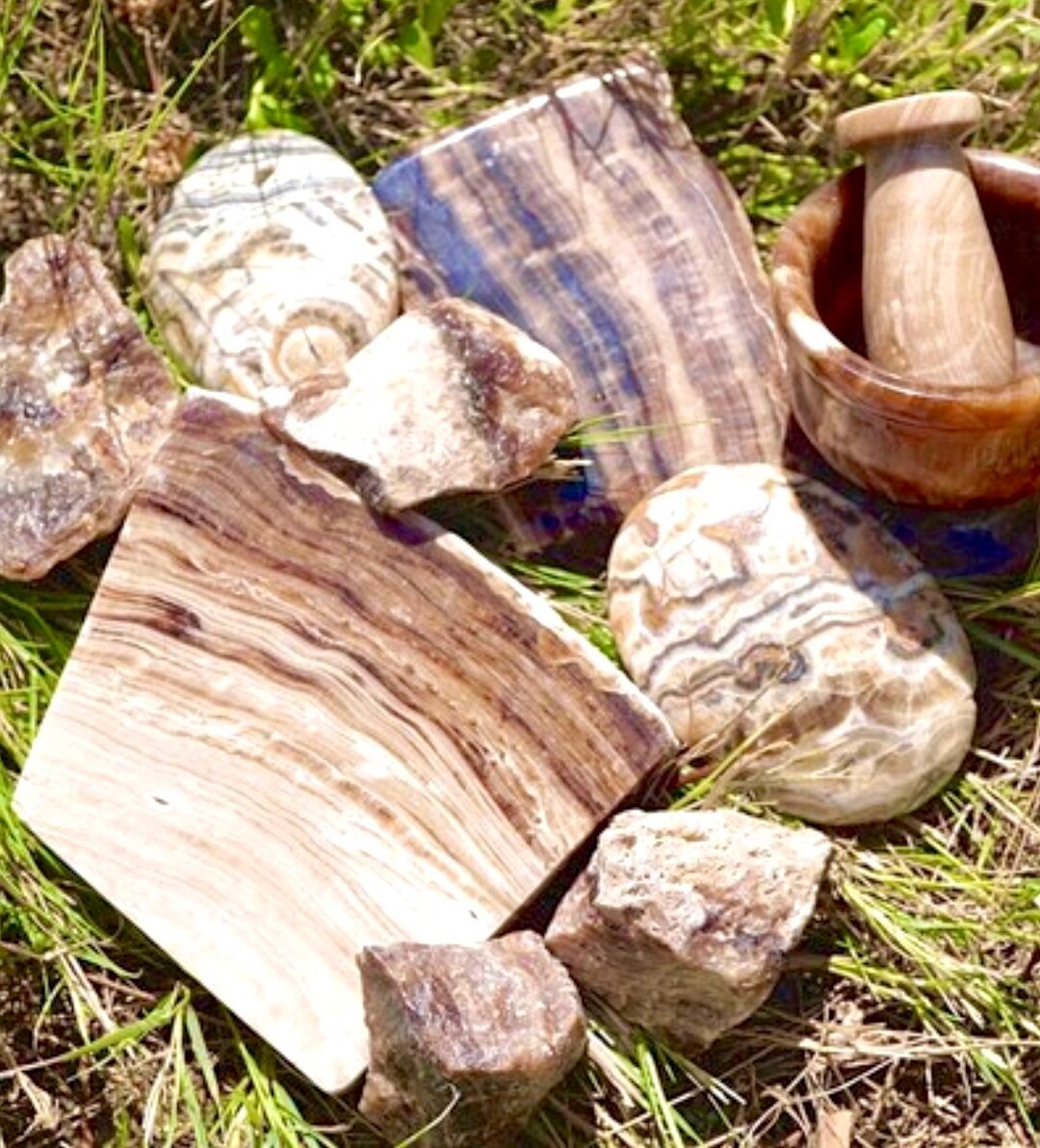 Coffee, Brown or Chocolate CALCITE - Raw Calcite, Tumbled Calcite ...