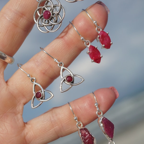 Ruby Earrings - Etsy
