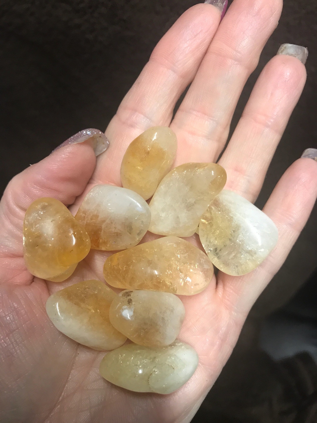 Tumbled CITRINE Crystal - Polished Medium Size .75 - 1 Inch - Healing ...