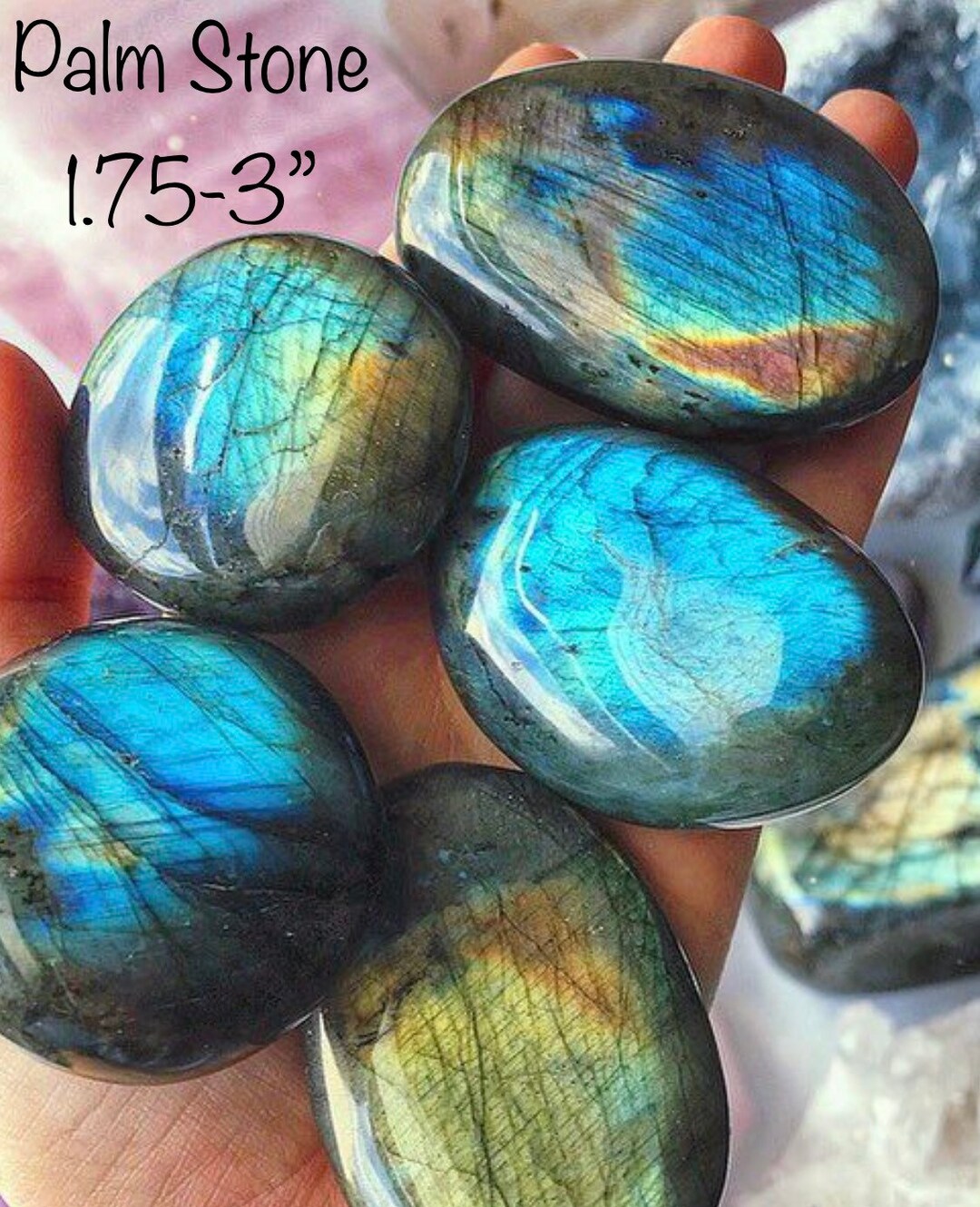 Tumbled LABRADORITE Stone Also Black Labradorite LAVAKITE Crystal W ...