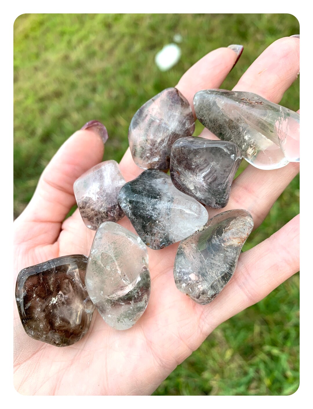 Polished Shamanic DREAM STONE Lodolite Garden Quartz With Chlorite for ...