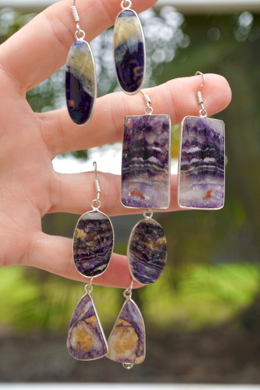 Rare Blue John FLUORITE Pendent or Tumbled Blue John or Rough Cluster ...