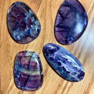 Polished FLUORITE Cabochon With Flat Bottom ~ Ethically Mined and Cut ...