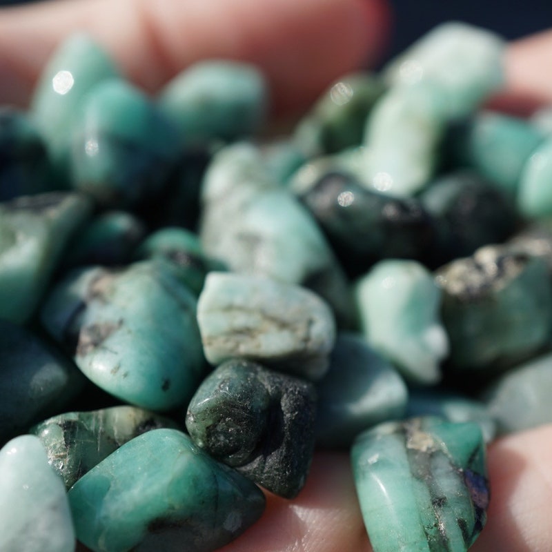 Tumbled Emerald - Etsy