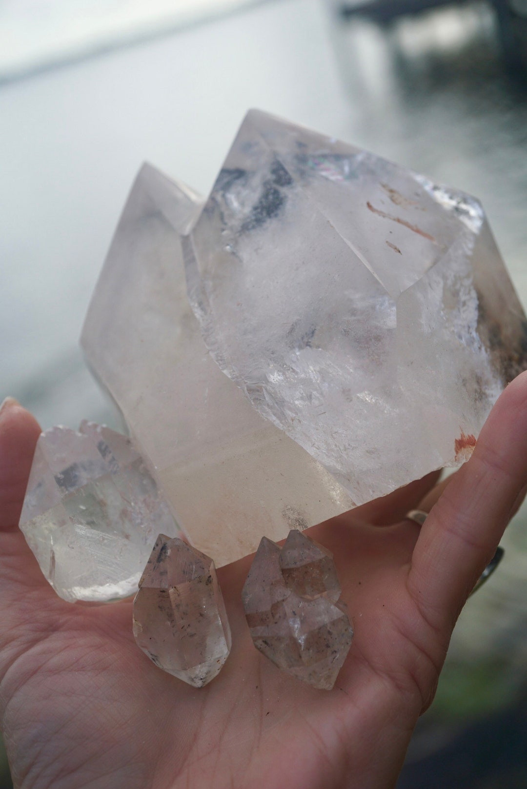 Huge CLEAR QUARTZ Twin Flame Double Points From Mt Ida Arkansas ...