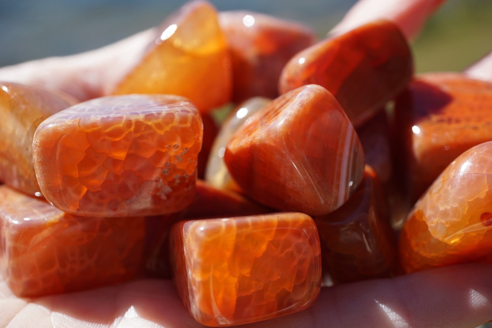 Tumbled FIRE AGATE Crystals Medium Size 15-25mm This - Etsy