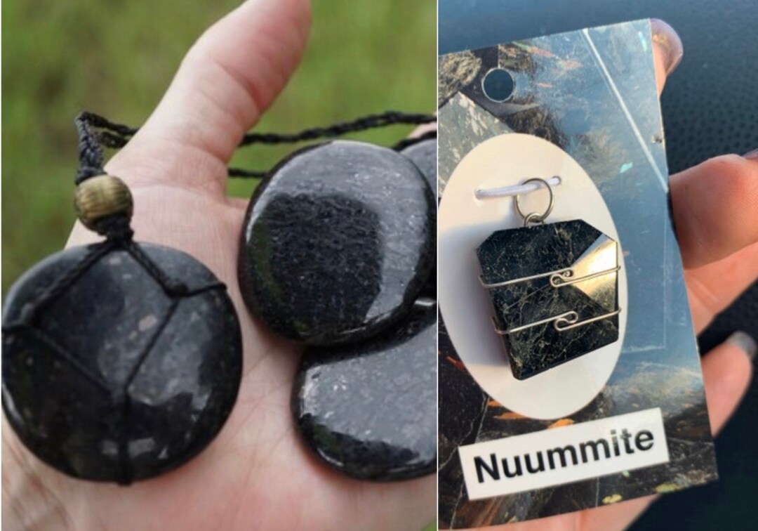 Genuine NUUMMITE A Quality From Greenland Colored Flash 925 Silver or Cord Deep Healing Crystal ...