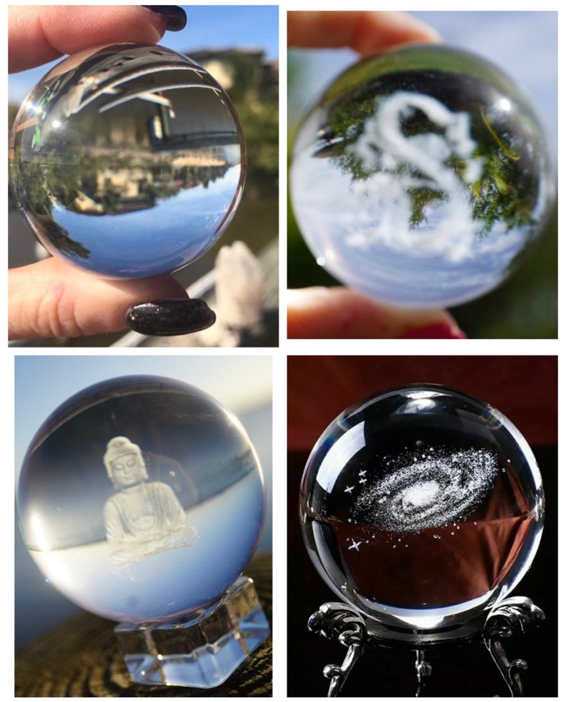 Polished Lead CRYSTAL BALL Sphere 65mm Clear Crystal - Etsy