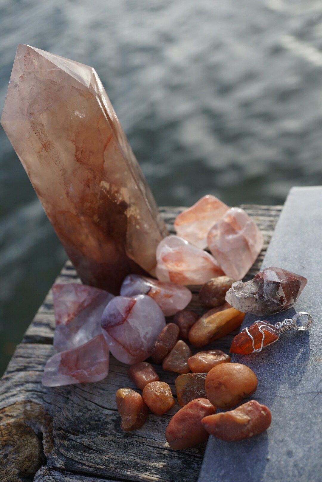 Tumbled Hematite Quartz Crystals ~ Protector Quartz ~ Fire Quartz ~ Red ...