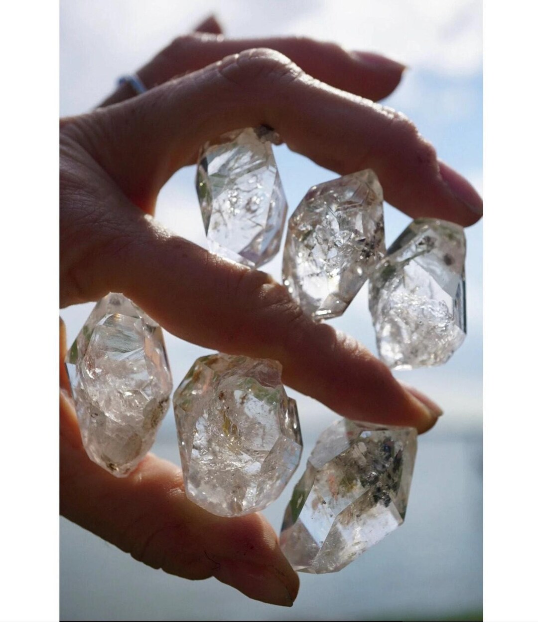 Rough Ultra Clear HERKIMER DIAMOND - Double Terminated Crystal ...